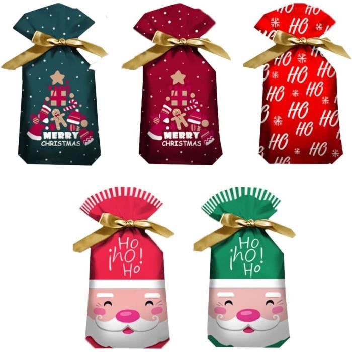 50pcs Sac de Bonbons de Noël,Sac de Bonbons,Sac Cadeau Noël ...