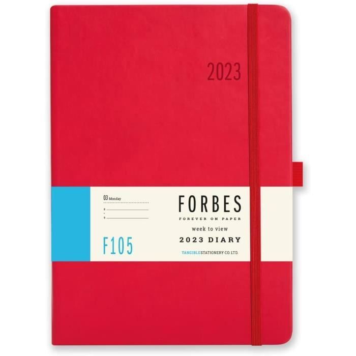 Agenda 2023 classique – Agenda semainier A5 – Doux au toucher – Rouge ...