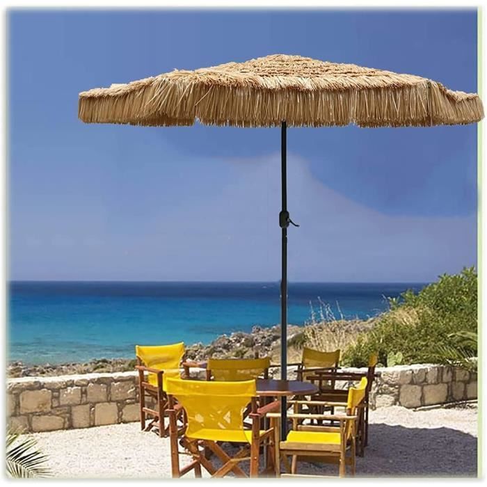 Parasol Ø 270cm Parasol de Jardin extérieur Hawaii Tilt Tiki Parapluie ...
