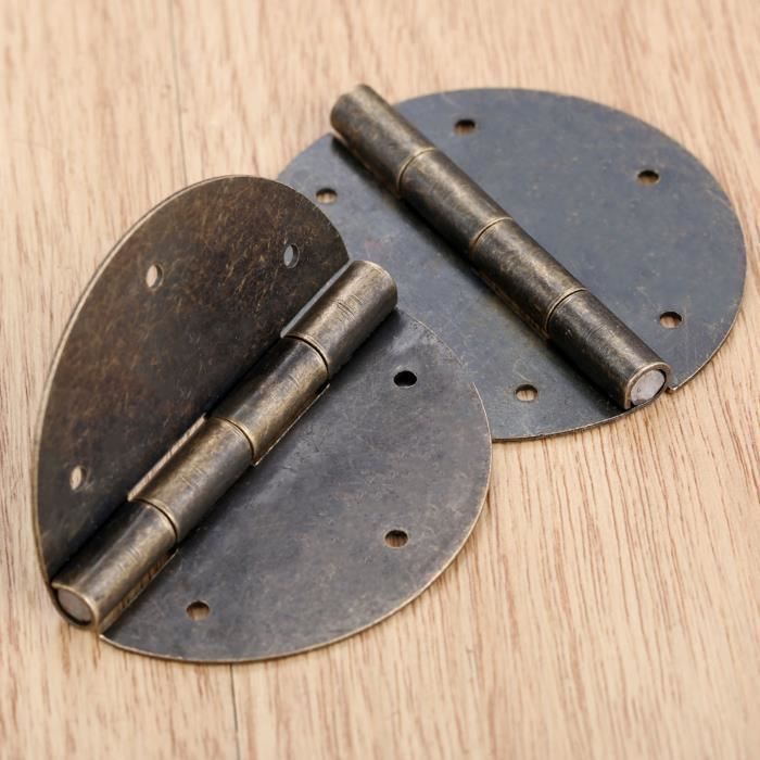 Charnières de porte ronde en bronze Antique 60mm, 2 pièces, charnière à ...