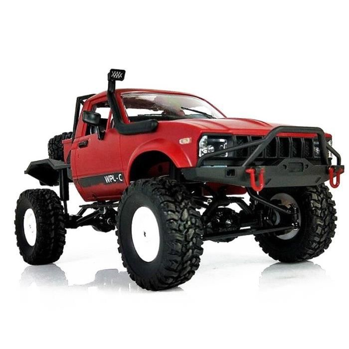 Couleur Rouge Version RTR Mini camion tout-terrain RC WPL C14 1:16 2.4G 2CH 4WD, avec châssis ...