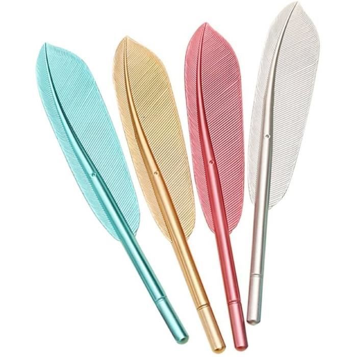 Katara Stylos Gel Forme de Plume dEncre Noire Stylo Bille Crayons Rtro ...