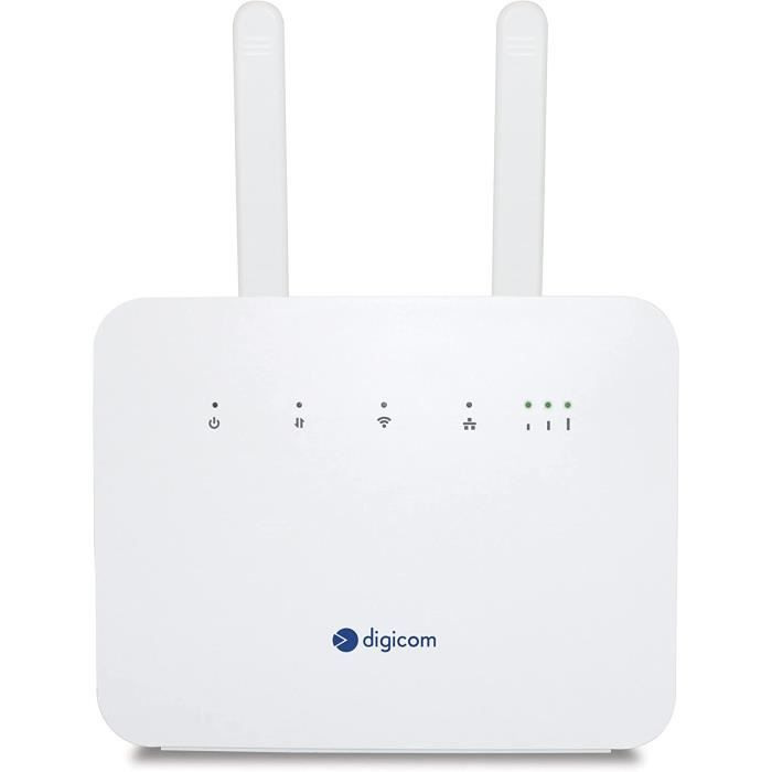 Routeur Digicom 4G+ LiteRoute Plus - 4.5G CAT6 300Mbps - Wi-FI AC1200 ...