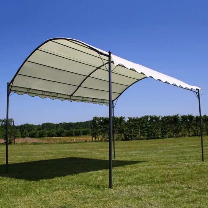 LSS Toit de tonnelle Beige 4 x 3 m Tissu Garnaco - Cdiscount Jardin