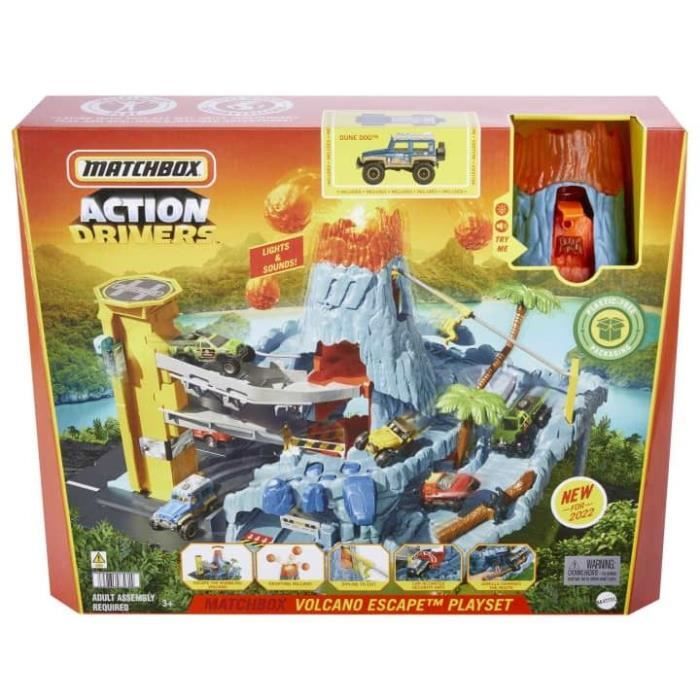 Mattel Car track Action Drivers Volcano Escape Playset - 0194735019427 ...