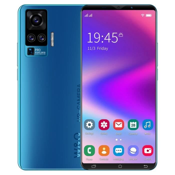 Smartphone X50 - Bleu - 5,0 pouces - 512 Mo + 4 Go - Face ID - Double ...