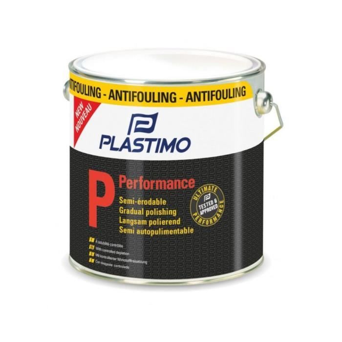 Antifouling - PLASTIMO - Performance - 5L - Gris - Semi-érodable pour voiliers et bateaux à ...