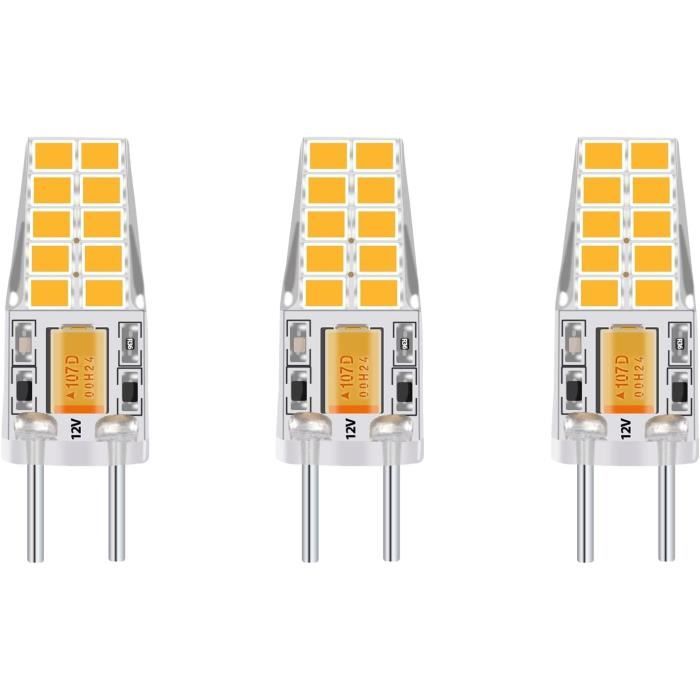 3-Pcs 3W 12V G6.35 Led Ampoule Culot T3 - T4 - T5 G6.35 - Gy6.35 Base ...