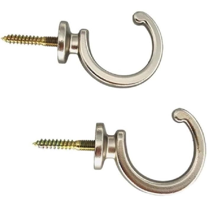 Lot de 2 crochets d'embrasse de rideaux en métal robuste avec extrémité ...