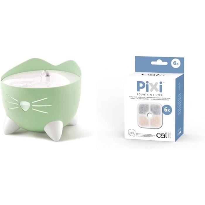 Catit Pixi Fontaine à Eau pour Chat 2,5 L Vert Menthe Catit Pixi 43721 ...