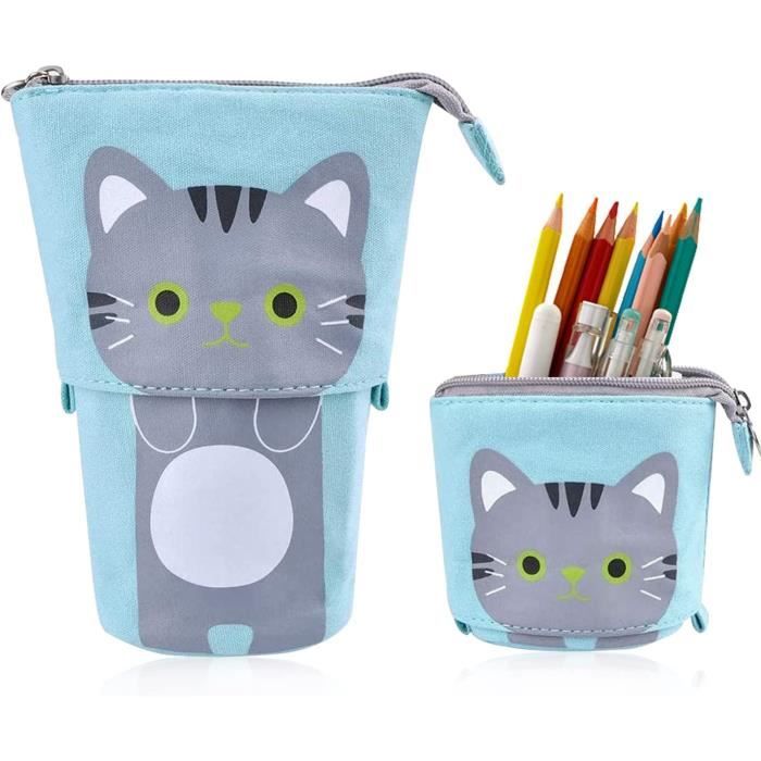 YISKY Etuis à Crayons, Trousse à Crayons Télescopique en Toile, Boîte à ...