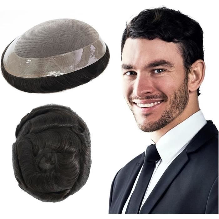 Perruques pour hommes Perruque de cheveux humains durable et fine de ...