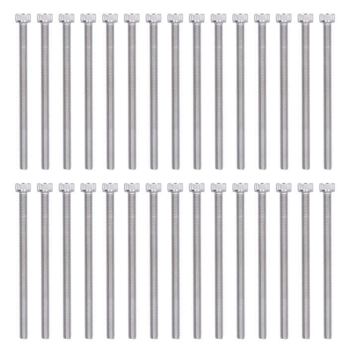 30 pièces M5 vis à tête hexagonale à tête cylindrique A2 vis à tête ...