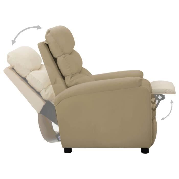 (3073676) Fauteuil inclinable électrique Cappuccino Similicuir YIN ...