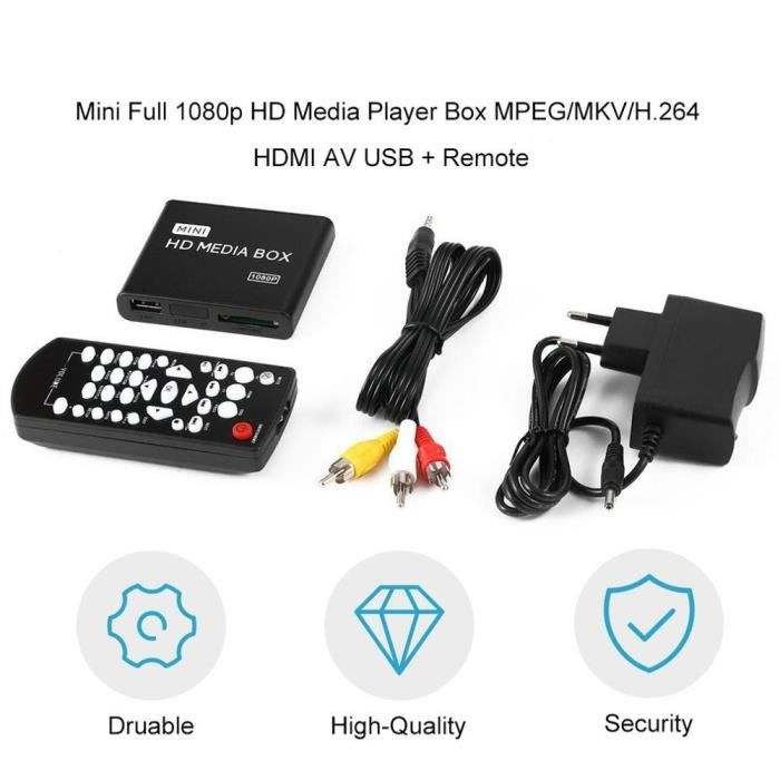 Mini Media First 1080P Mini HDD Media Box TV Box Limitation vidéo ...