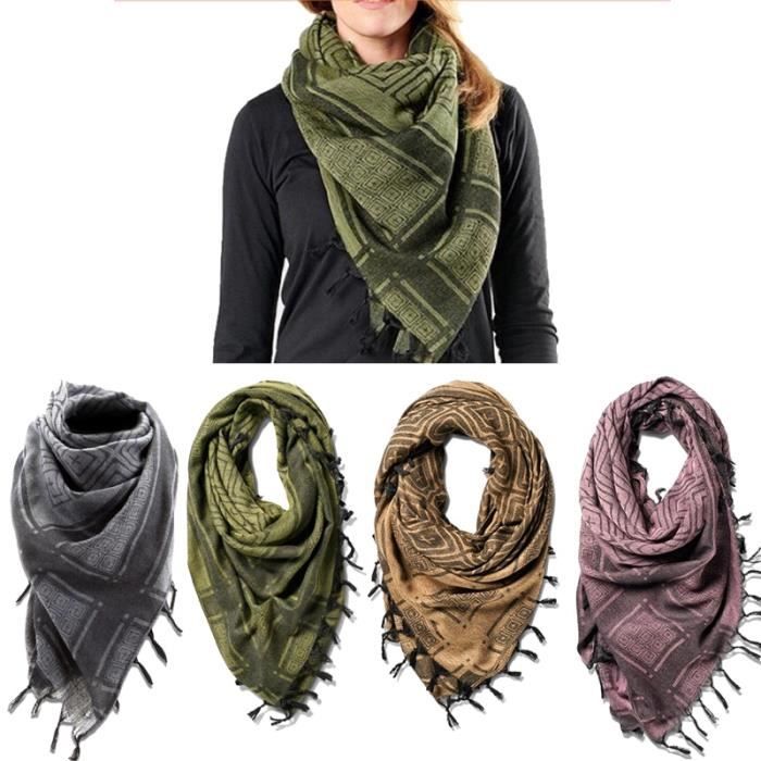 La couleur verte Foulard arabe Shemagh pour hommes, écharpes militaires ...