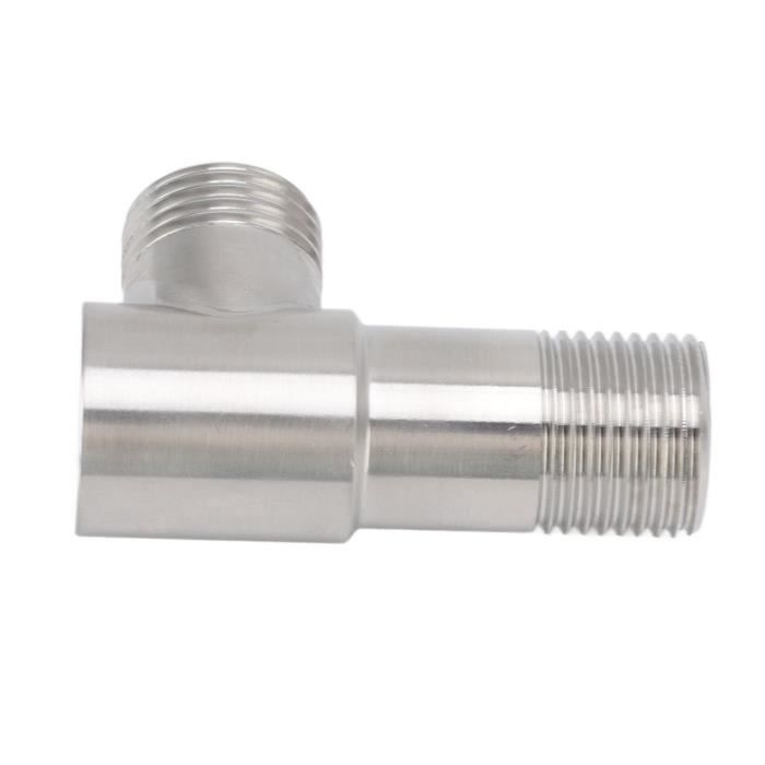 Cuque vanne d'eau Vanne d'arrêt d'angle mâle G1/2 304 en acier inoxydable 1 en 2 vanne d'arrêt d ...