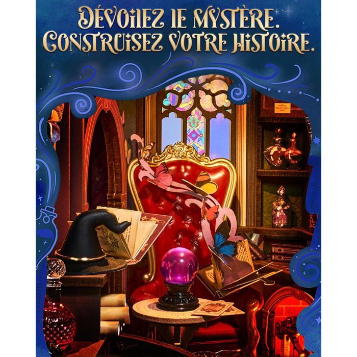 Book nook maison miniature magic fantasy corner, puzzle 3D booknook ...