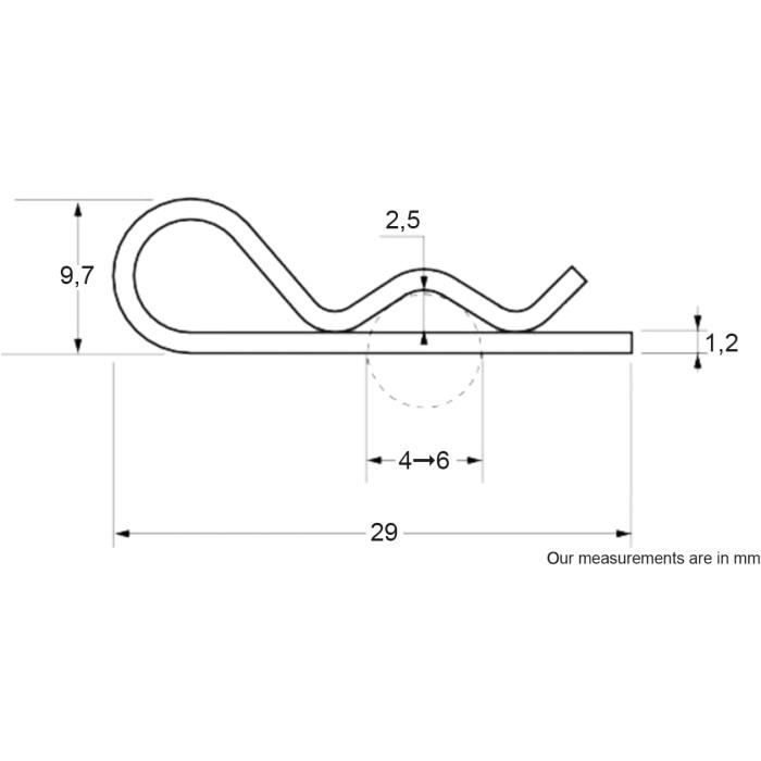 Goupille Bêta En Sachet, 1.2Mm Diamètre, Lot De 30[J350] - Cdiscount Bricolage