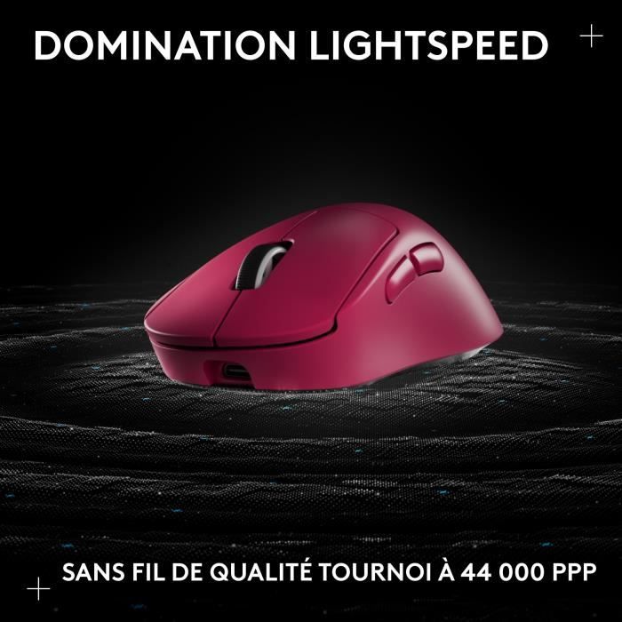 Souris gamer - sans fil - Logitech - G Pro X Superlight 2 DEX - Rose ...