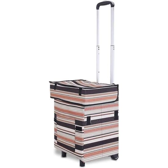 Chariot de Courses Pliant, Chariot d'épicerie Roulant, Sac à provisions ...