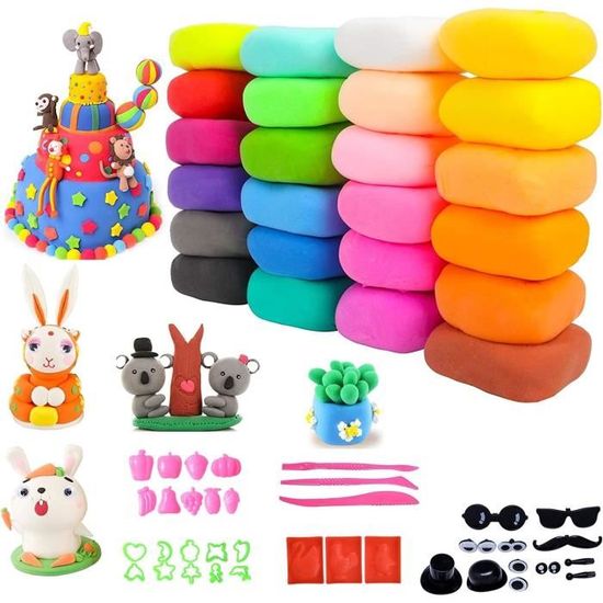 KARLOR Pâte à modeler pour enfants, 24 couleurs avec de nombreuses ...