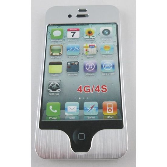 Coque iphone 4/4s grise avant arrière - Cdiscount Téléphonie