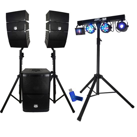 Pack DJ Pure Array 1000 - Enceintes satellites + Caisson + Pieds ...