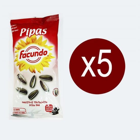 5 Sachets de graines de tournesol, Pipas facundo poids 200 grs (1kg ...