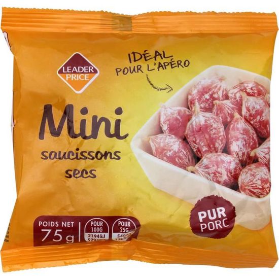 Mini saucissons secs - 75g - Cdiscount Au quotidien