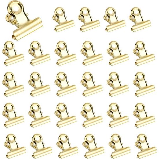 Pince Bulldog 60 Pcs Pince Papier 22mm Pince Document ...
