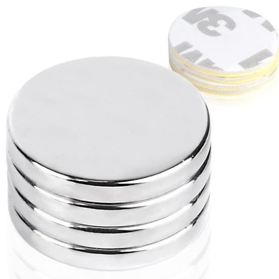 4 Pièces Aimant Puissant Autocollant, 20 X3Mm Aimant Neodyme Plat ...