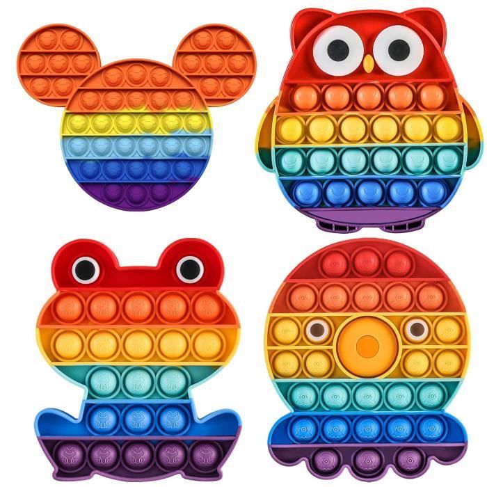 Relink® 4 Pcs Pop it Fidget Jouets Pack Popit Jeux Pas Cher Push Pop ...