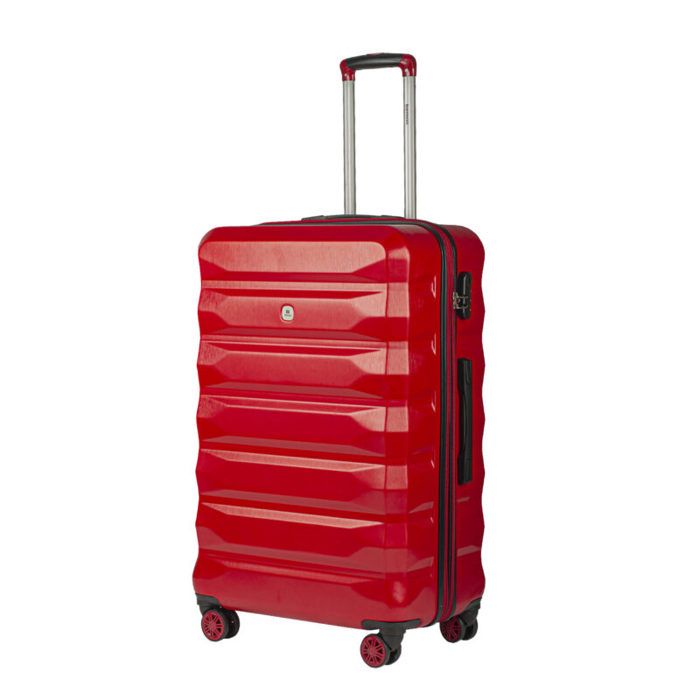 Valise rigide 65cm Nice - BEMON - Rouge - ABS - 4 roues - TSA - 62/69 L