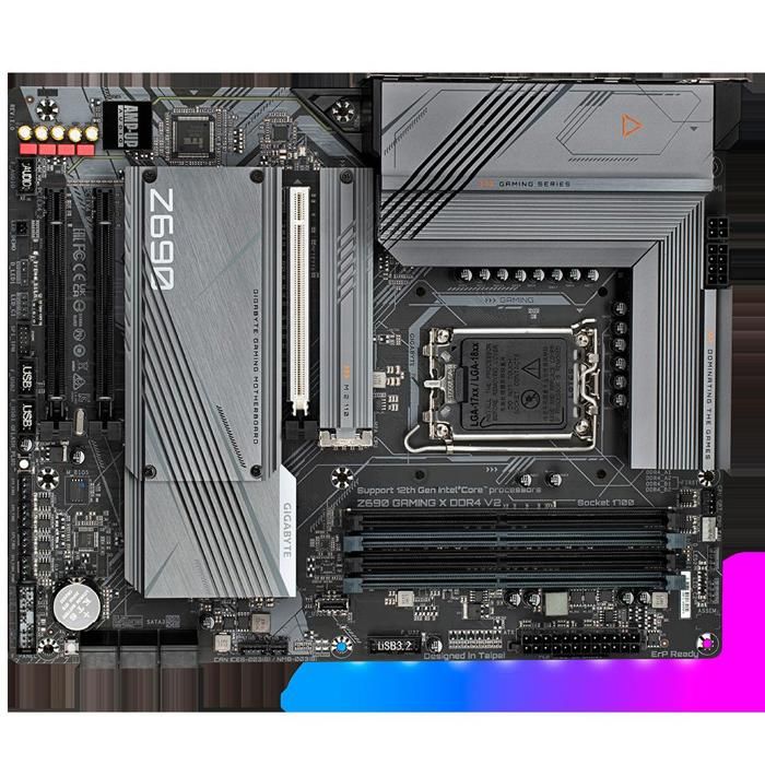 Carte mère GIGABYTE Z690 GAMING X DDR4 SDRAM V2 Intel Z690 Socket LGA1700 4xDDR4 SDRAM 128GB ATX ...