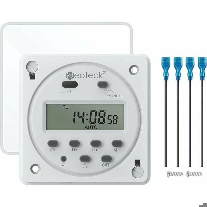 B-12V 16A Prise Programmateur Digital à 16 Programmes Horloge ...