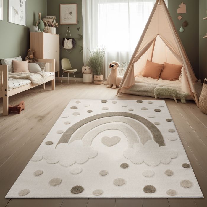 Paco Home Tapis moderne pour enfants Tapis de jeu à poils doux Effet 3D ...