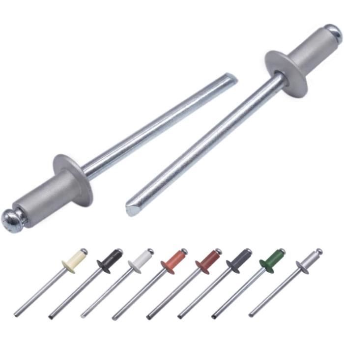 Lot De 500 Rivets Aveugles Peints 4,0 X 10 Mm, Tête Bombée, Din 7337 ...
