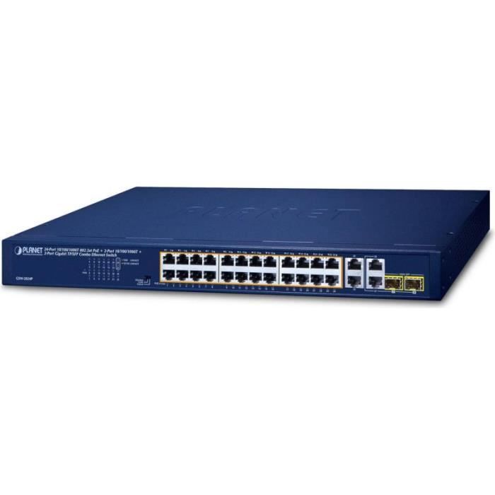 Planet 24-Port 10/100/1000T 802.3at Unmanaged Gigabit Ethernet (10/100 ...