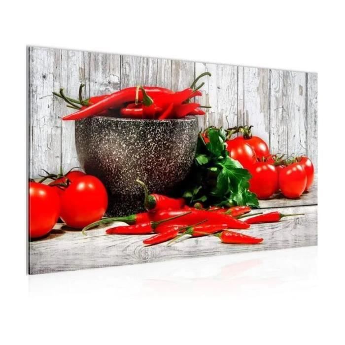 Tableau Décoration Murale Cuisine - Légumes 30x45 cm - Toile Prêt à ...