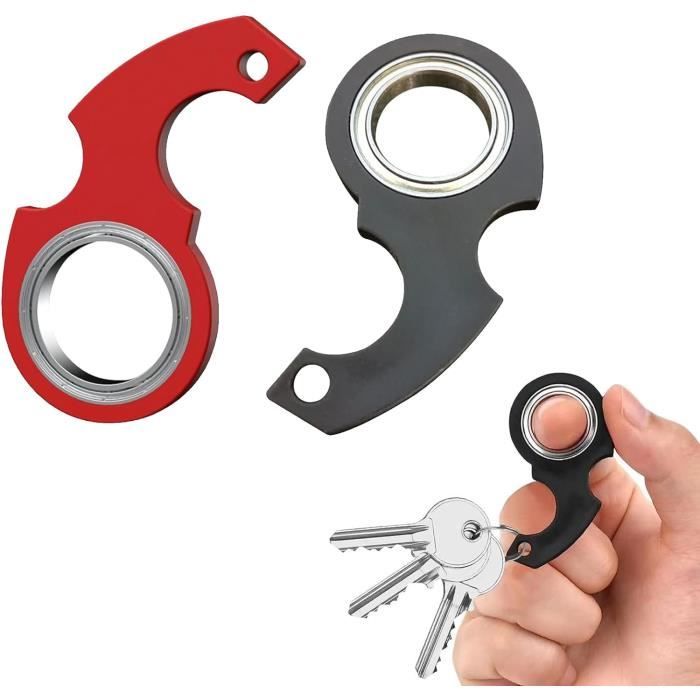 2 Pièces Porte-Clés Spinner Key Spinner Fidget Ring Toy Fidget Porte ...