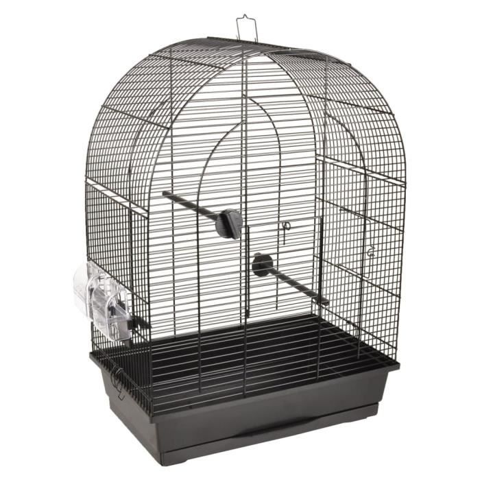 Cage perruche klara 2 noir 45x28x62,5cm - Cdiscount Animalerie