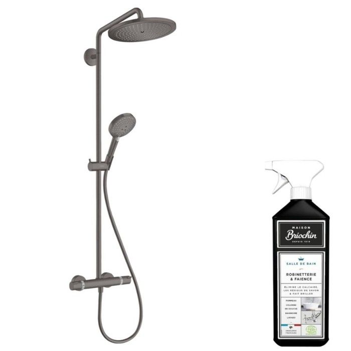 Colonne de douche thermostatique HANSGROHE Croma Select S 280 Noir ...