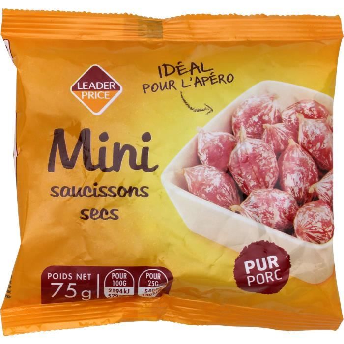Mini saucissons secs - 75g - Cdiscount Au quotidien