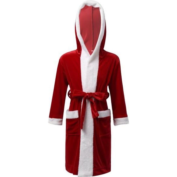Freebily Vêtements De Nuit Noël Fille Garçon Enfant Robe à Capuche