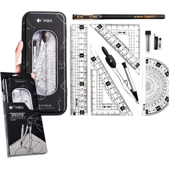 Compas, 8 Pièces Compas College, Mallette Extérieure En Métal Durable ...