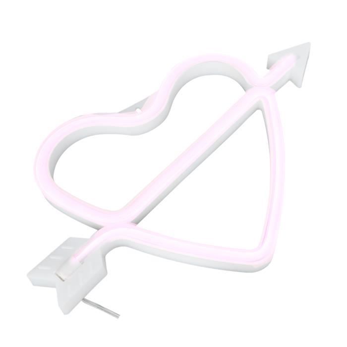 Sonew Coeur néon Coeur Enseigne Au Néon Romantique Rose Lumières ...