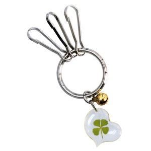 Porte Clef Trèfle véritable à 4 feuilles - Cœur Vert - Cdiscount ...