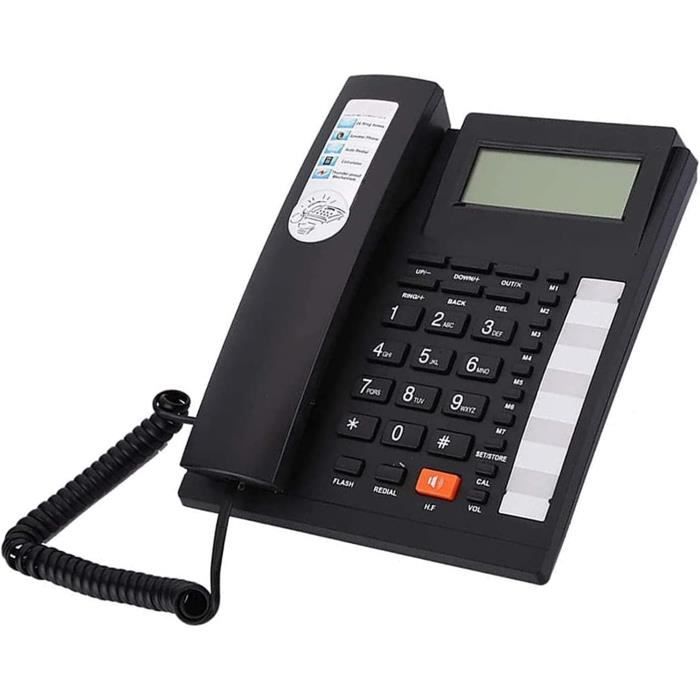 Téléphone Fixe Filaire À Gros Boutons, Écran Lcd Pour Bureau D'Affaires, Sonnerie Forte ...