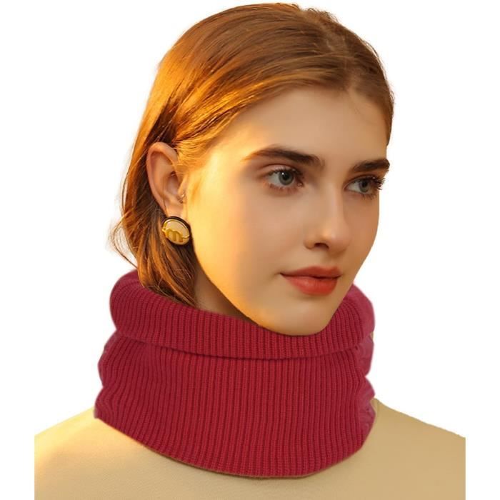 Hiver Tube Écharpe Femme Homme Doublé Polaire Écharpes Cercle Chaud ...